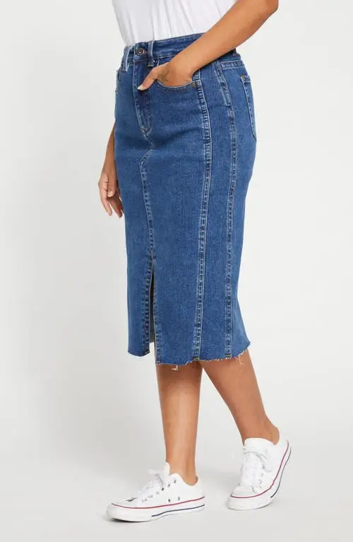 Universal Standard Dakota Denim Midi Skirt