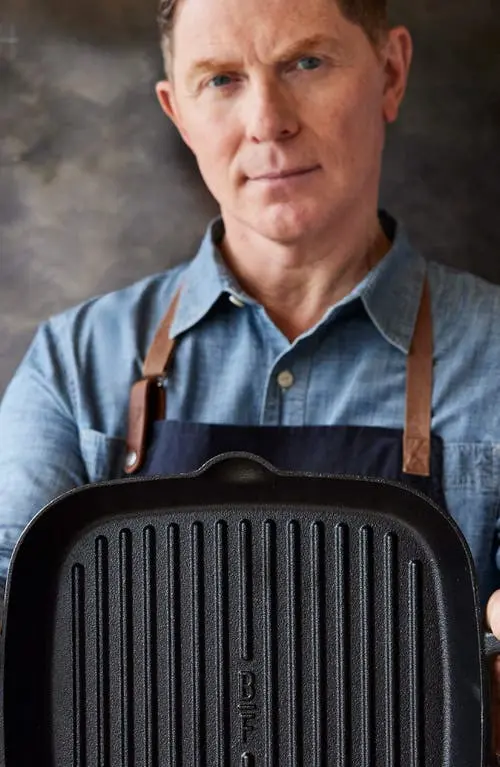 GREENPAN X Bobby Flay 11" Cast Iron Square Grill Pan