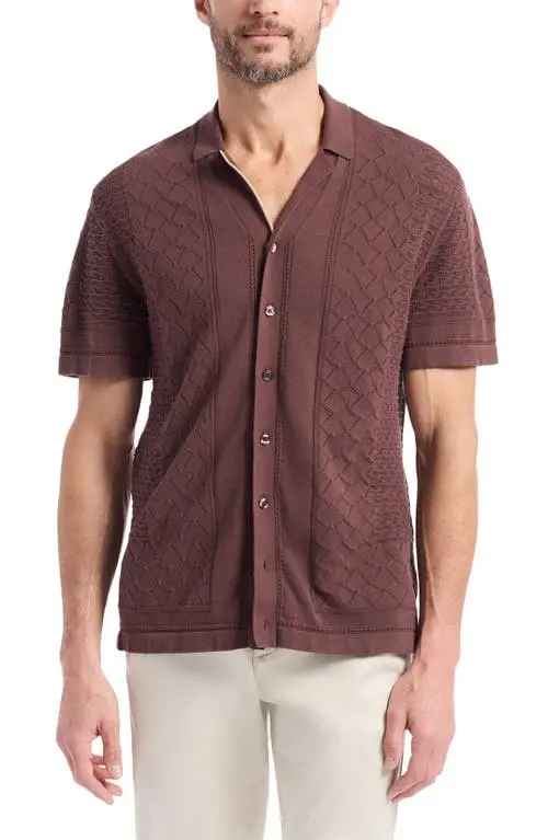 Robert Graham Cotton Pointelle Button-up Sweater