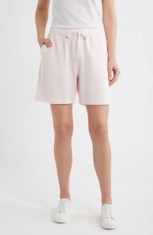 Eileen Fisher Organic Cotton Drawstring Walking Shorts - Crystal Pink