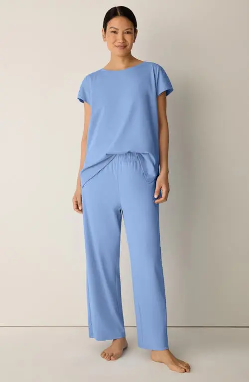 Eileen Fisher Pull-on Organic Cotton Ankle Pants - Skylight