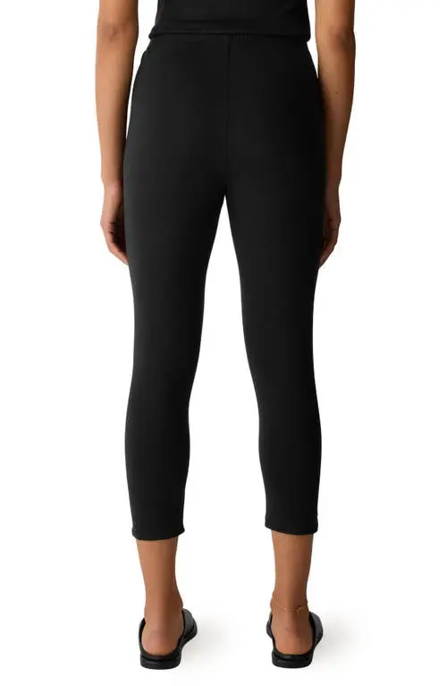 Eileen Fisher High Waist Stretch Organic Cotton Capri Leggings