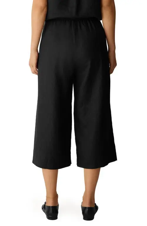 Eileen Fisher Wide-leg Linen Crop Pants