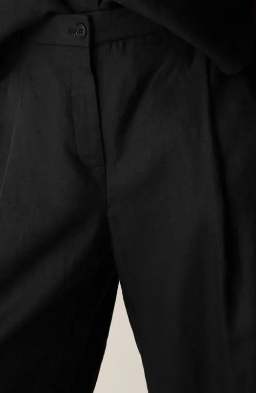 Eileen Fisher Wide-leg Linen Crop Pants