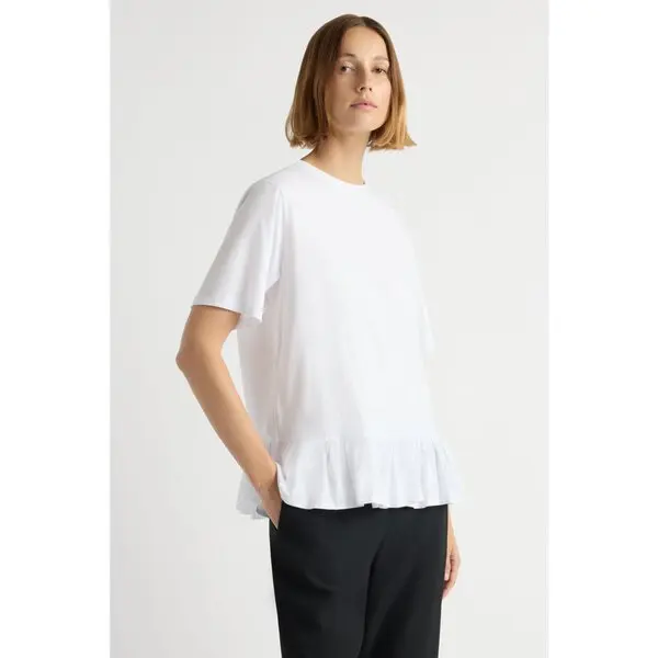Modern Citizen Leonie Organic Cotton Ruffled Tunic Tee
