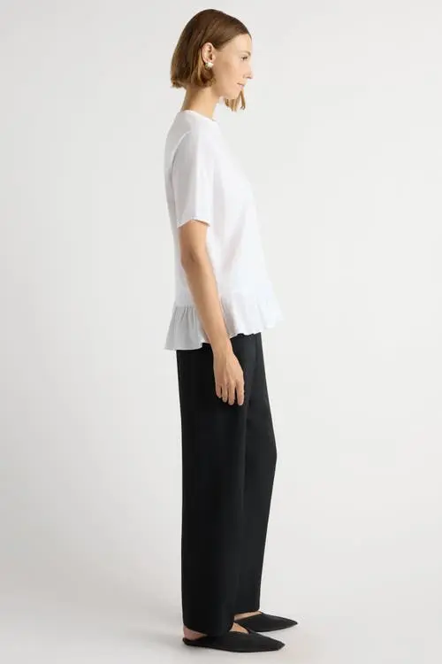 Modern Citizen Leonie Organic Cotton Ruffled Tunic Tee