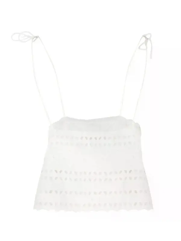 Faithfull The Brand Broderie Scalloped Top