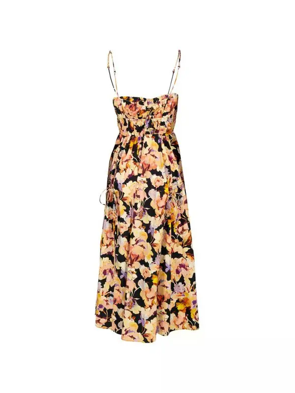 Ulla Johnson Vidri Cami Floral Midi Dress - Black