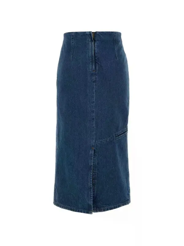 JIL SANDER Cut-out Denim Skirt - Blue