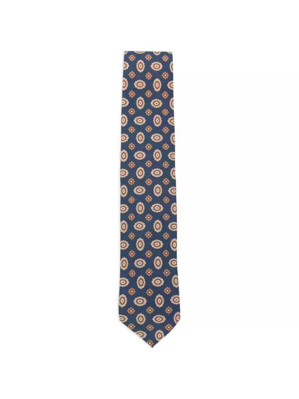 LARDINI Patterned Neck Tie - Blue
