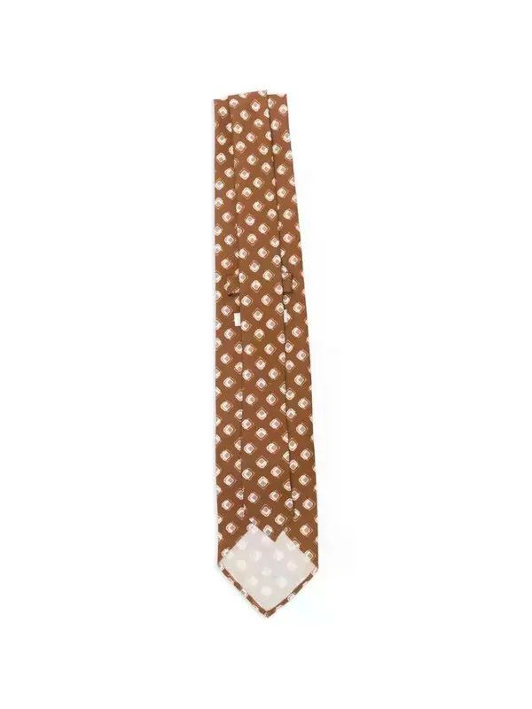 LARDINI Geometric Print Necktie