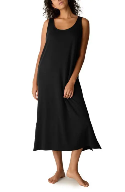 Eileen Fisher Scoop Neck Nightgown - Black