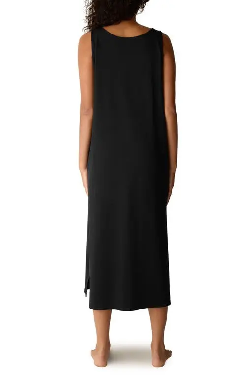 Eileen Fisher Scoop Neck Nightgown - Black