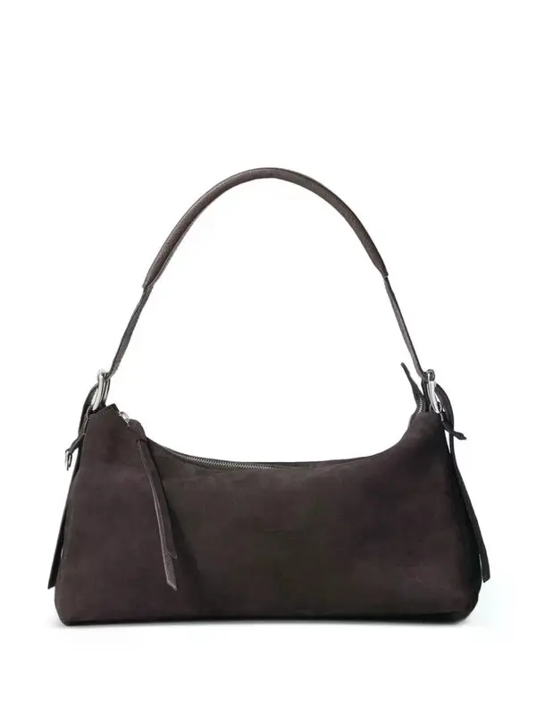 LEMAIRE Belted Suede Shoulder Bag - Brown