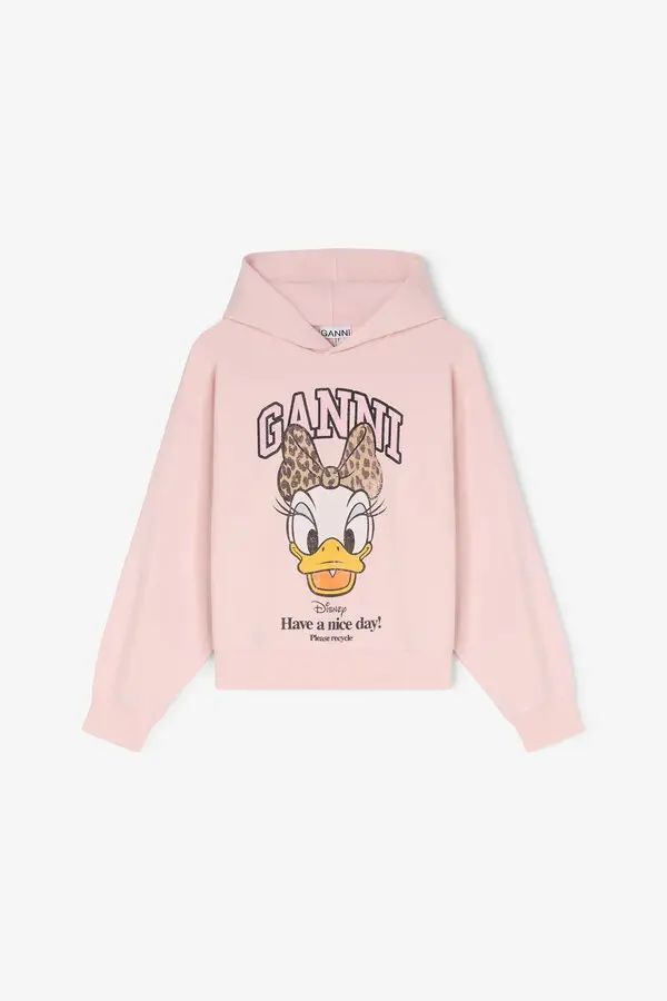 GANNI X Disney Daisy Duck Cropped Hoodie - Pink