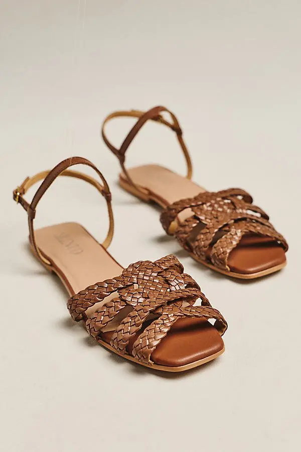 SILENT D Dessma Woven Ankle-strap Sandals - Tan