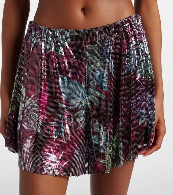 Rabanne Printed Chainmail Shorts