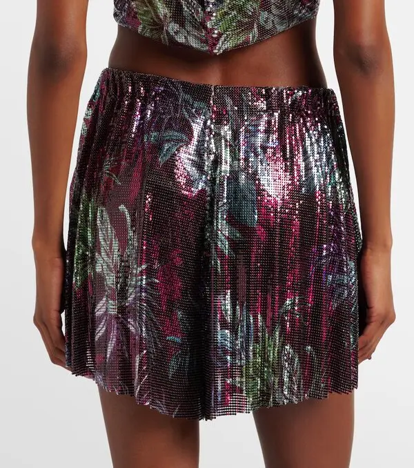 Rabanne Printed Chainmail Shorts