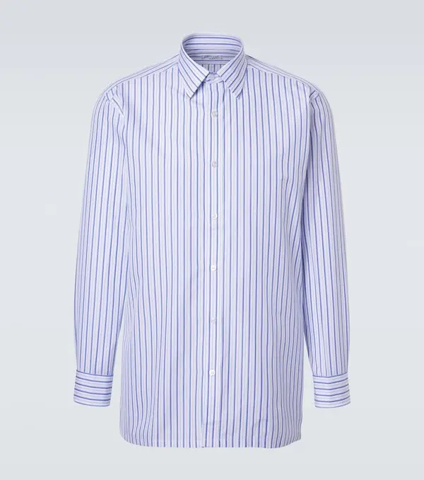 Charvet Striped Cotton Poplin Shirt - White