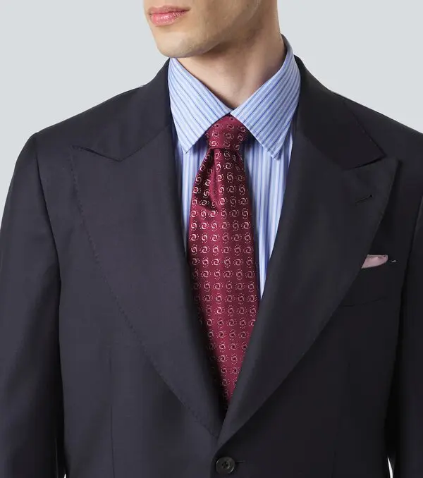 Charvet Silk Jacquard Necktie - Burgundy