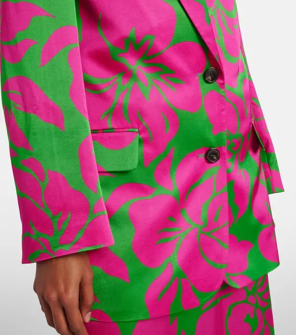 Dries Van Noten Floral Satin Blazer