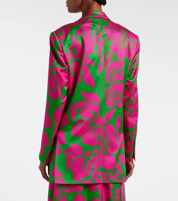 Dries Van Noten Floral Satin Blazer