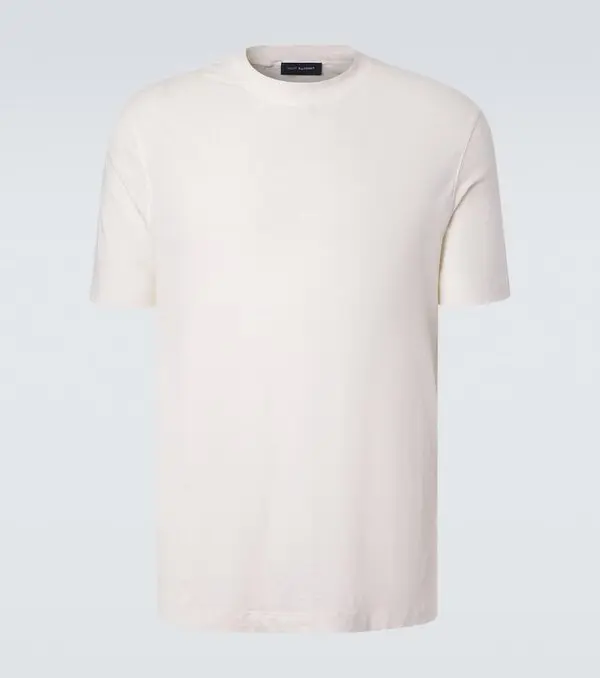 Thom Sweeney Linen-blend T-shirt - White