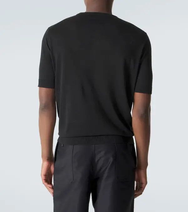 Thom Sweeney Silk And Linen Henley Shirt