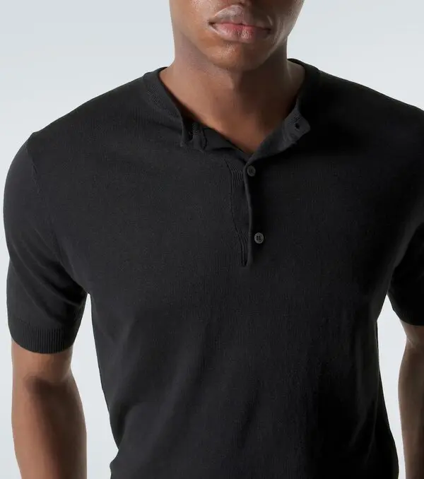 Thom Sweeney Silk And Linen Henley Shirt