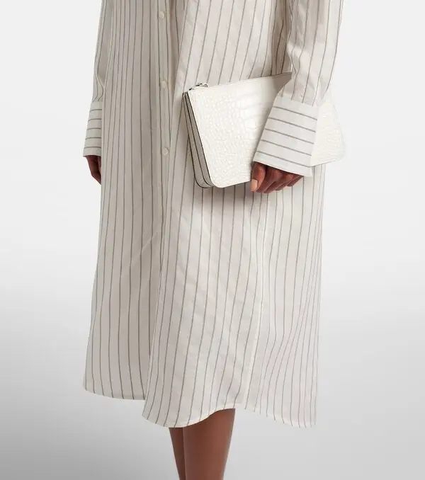 TOTEME Striped Shirt Dress - White