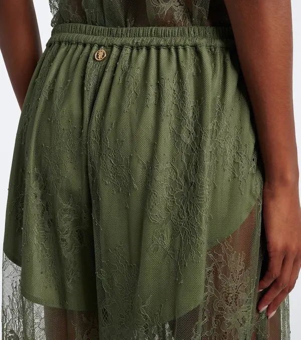 BANANHOT Kendall Lace Balloon Pants - Green