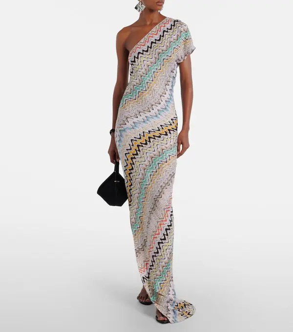 Missoni Wave One-shoulder Maxi Dress - Multicoloured
