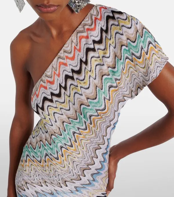 Missoni Wave One-shoulder Maxi Dress - Multicoloured