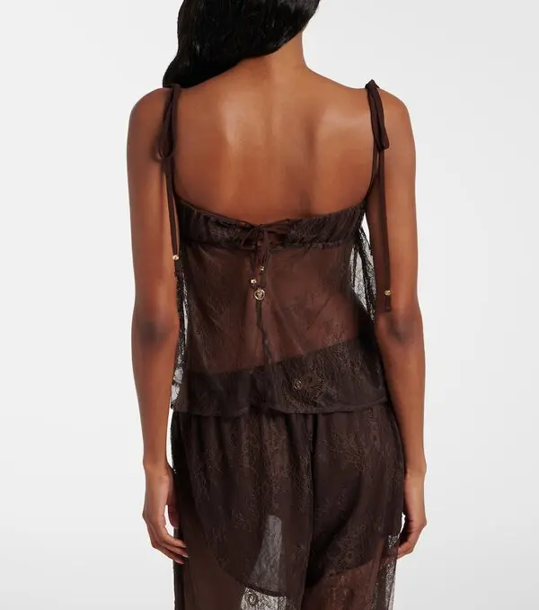 BANANHOT Kendall Lace Top - Brown