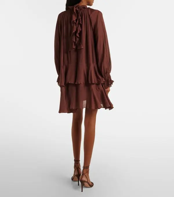 Poupette St Barth Dina Ruffled Minidress