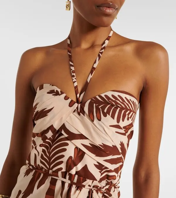 Poupette St Barth Collina Printed Midi Dress