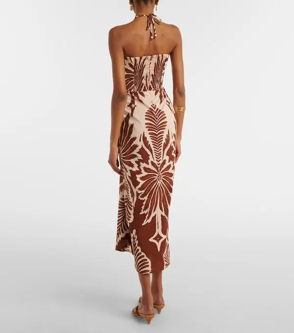 Poupette St Barth Collina Printed Midi Dress