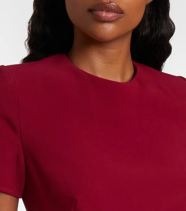 Givenchy Asymmetrical Draped Midi Dress - Red