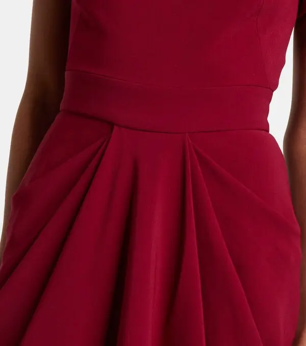 Givenchy Asymmetrical Draped Midi Dress - Red