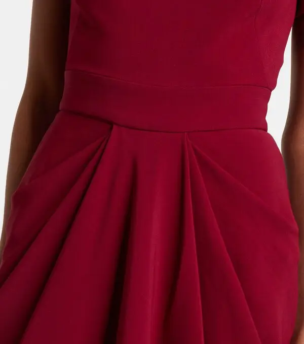 Givenchy Asymmetrical Draped Midi Dress - Red