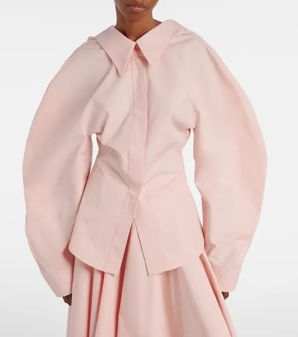 Givenchy Balloon-sleeve Cotton Shirt - Pink