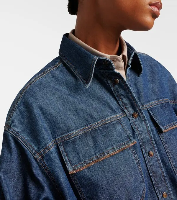 Brunello Cucinelli Monili Denim Shirt Jacket