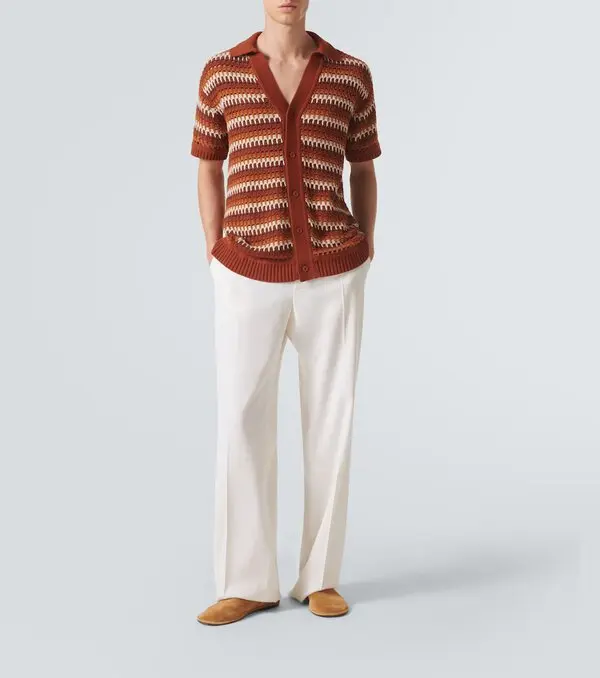 Frescobol Carioca Pinto Crochet Cotton Shirt - Neutrals