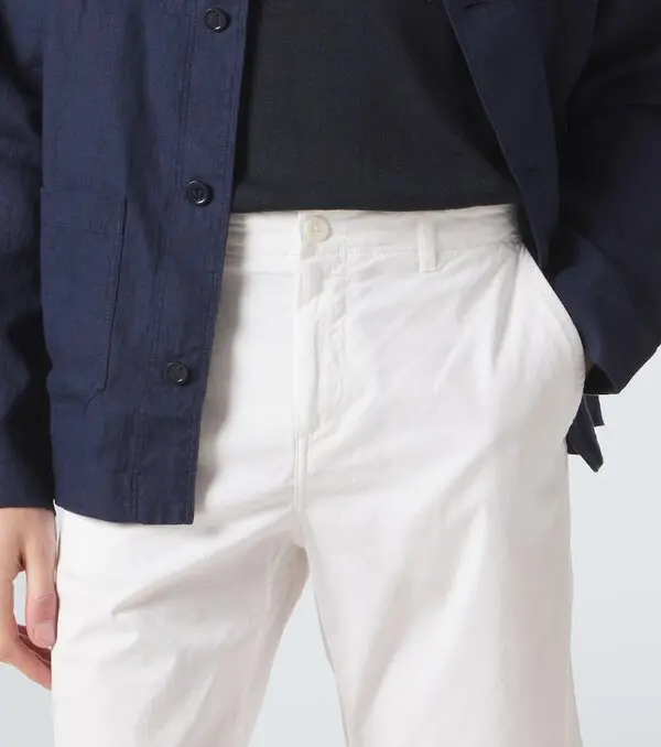 Vilebrequin Cotton-blend Satin Bermuda Shorts - White