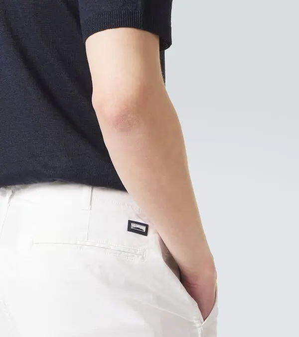 Vilebrequin Cotton-blend Satin Bermuda Shorts - White