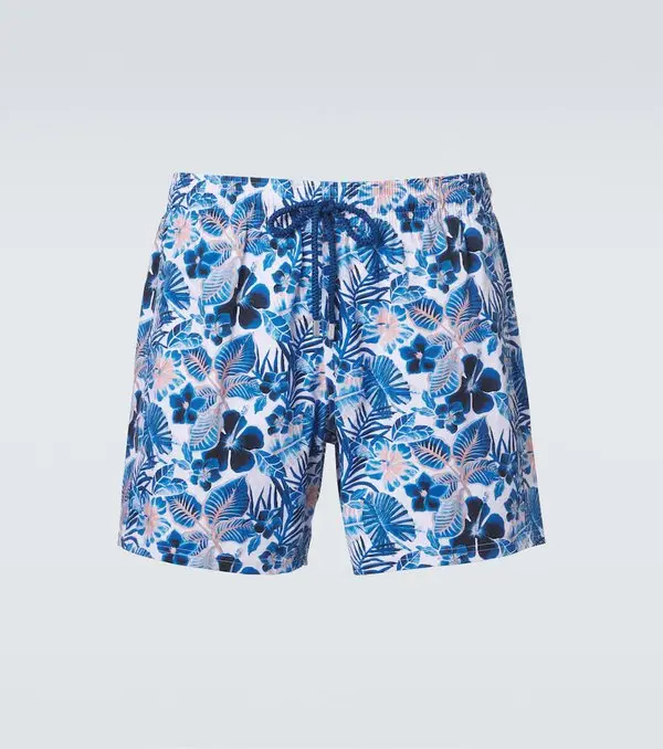 Vilebrequin Moorise Floral Swim Trunks - Blue