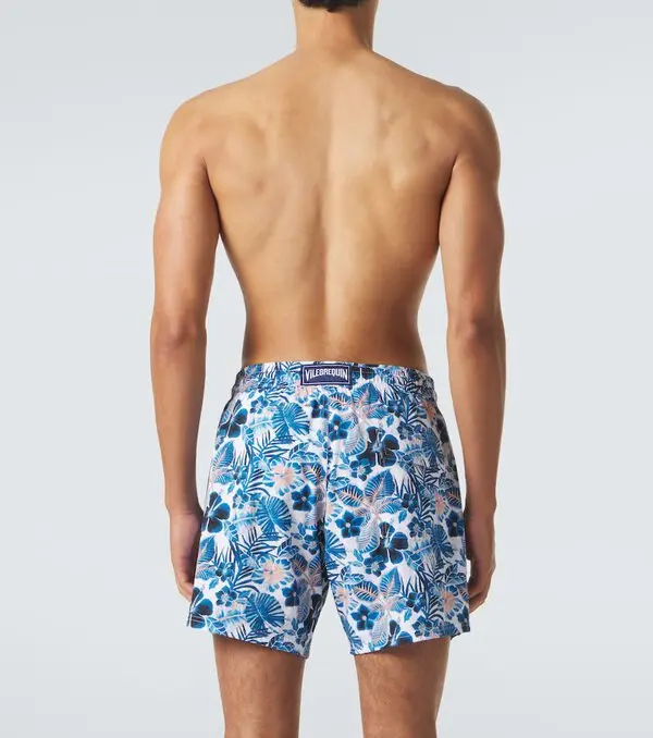Vilebrequin Moorise Floral Swim Trunks - Blue