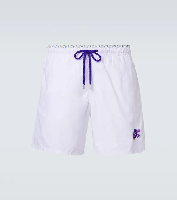 Vilebrequin Moka Printed Swim Trunks - White
