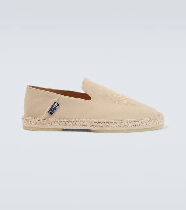 Vilebrequin Embroidered Canvas Espadrilles - Beige