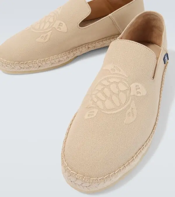 Vilebrequin Embroidered Canvas Espadrilles - Beige